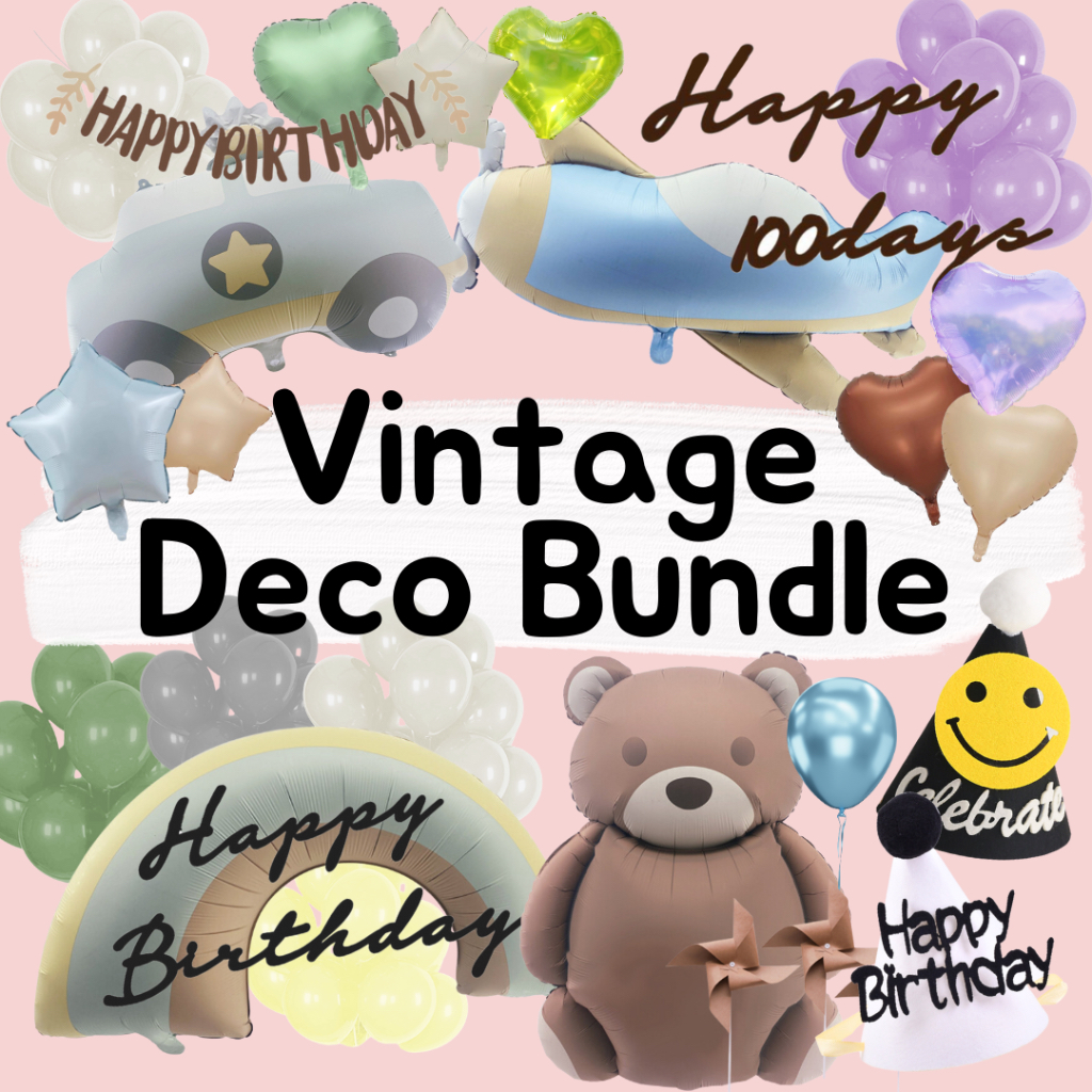 [SG SELLER] Vintage Balloon Decoration for Birthday Party Kids ...