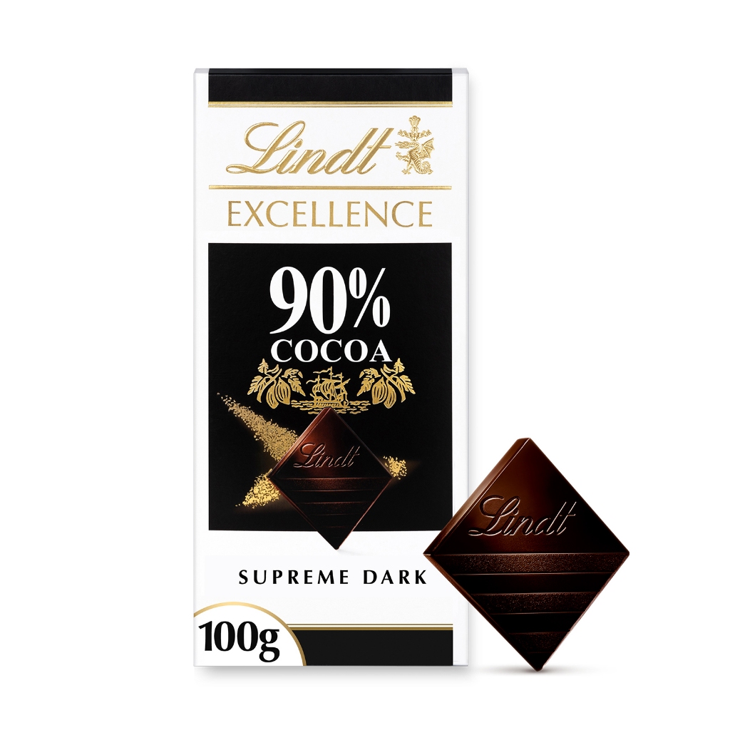 Lindt Excellence 90% Cocoa Dark Chocolate Bar (100g) | Shopee Singapore