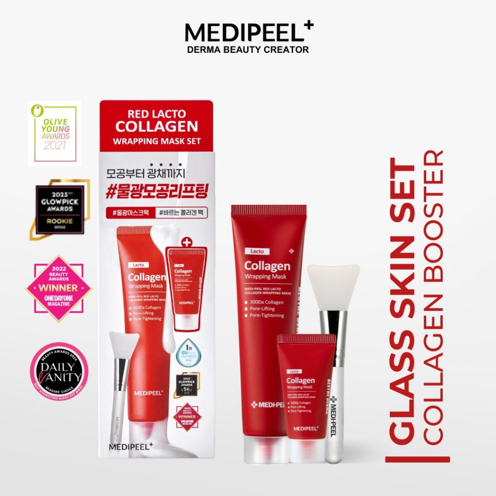 MEDIPEEL Red Lacto Pore Shrinking Wrapping Mask Special Set (70ml ...