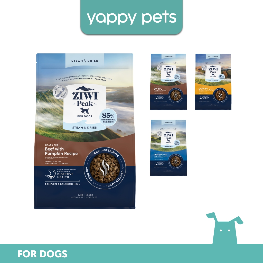 Ziwi Peak Steam & Dried Cat Food 2.2kg | Single Protein, Training Treats, Complete Diet, Meal ...