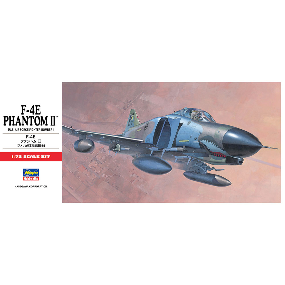 Hasegawa C2, F-4E PHANTOM II, 1/72, Aircraft Unassembled Plastic Model ...