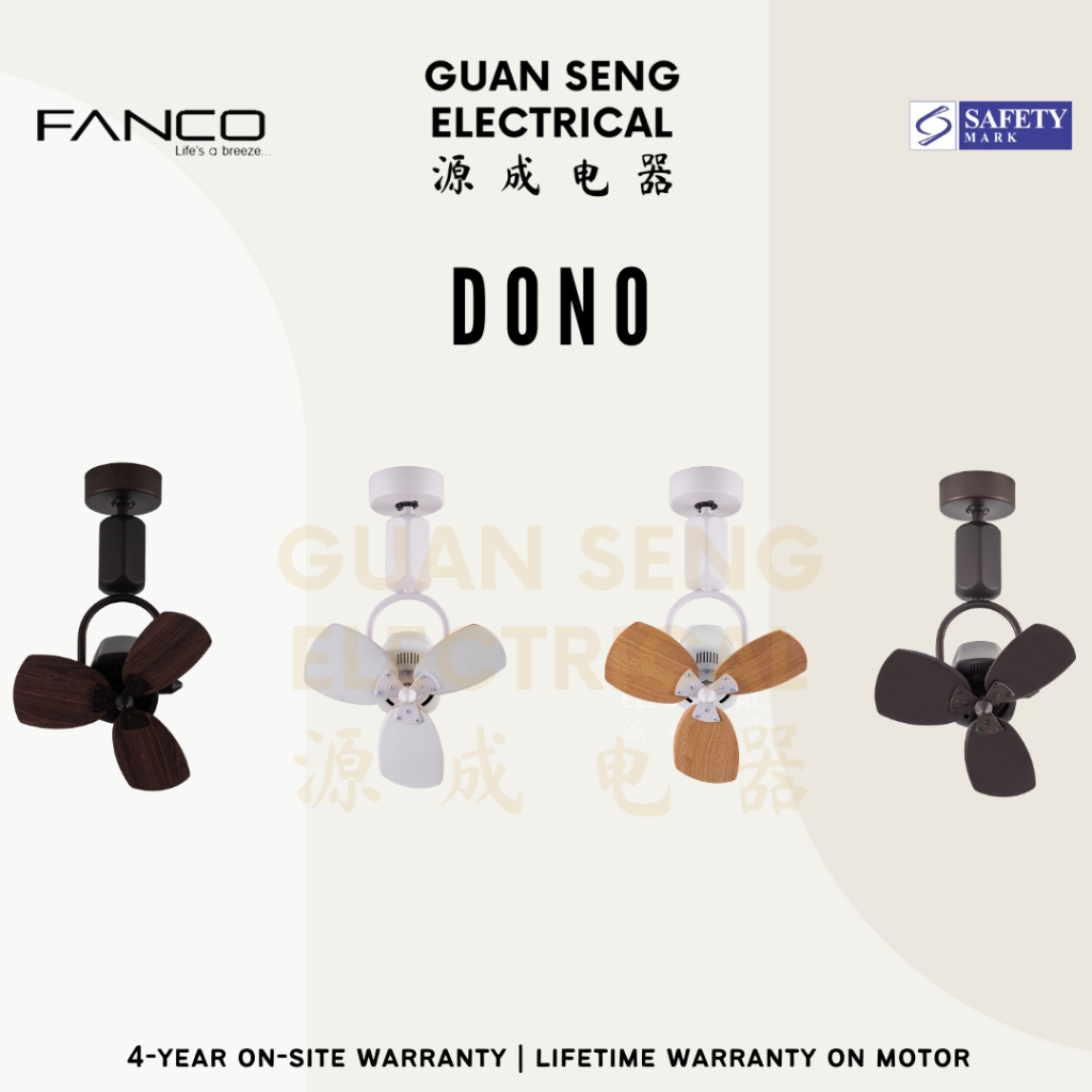 FANCO Dono 16" DC Motor Ceiling / Wall Mounting Fan | Shopee Singapore