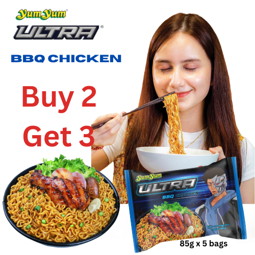[ Buy 2 Free 1 Expiry: 20/06/2025] Yum Yum Ultra Instant Noodles BBQ Chicken Flavour 425g (85g x ...