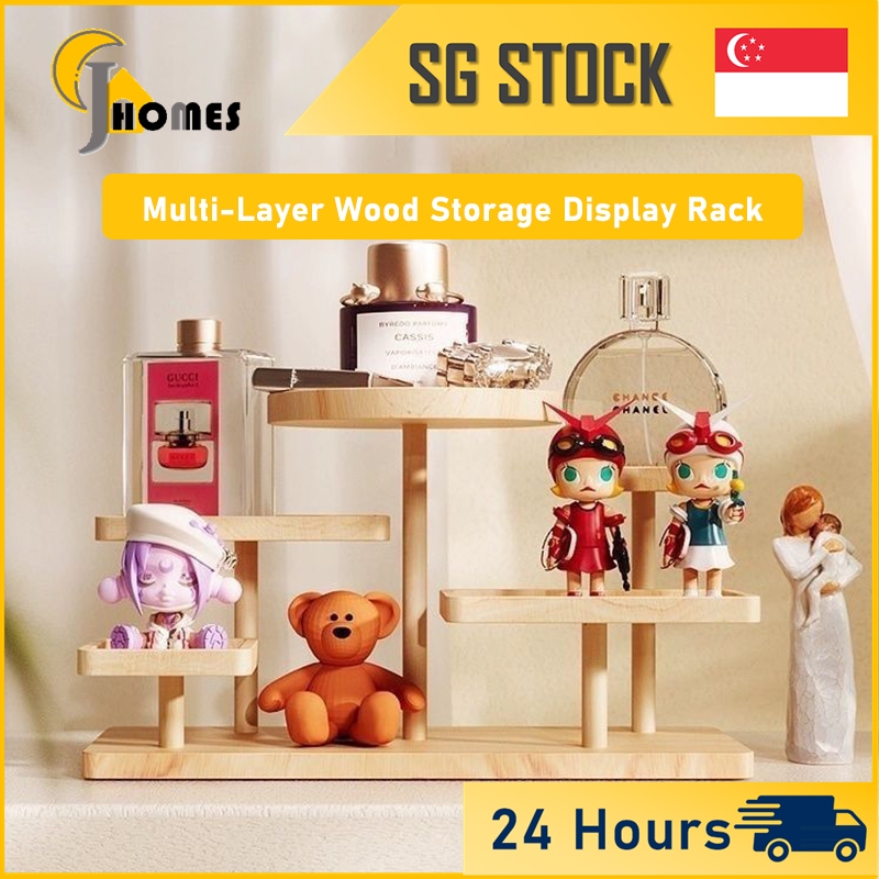 Multi-Layer Solid Wood Storage Display Rack Popmart Display Stand Small ...