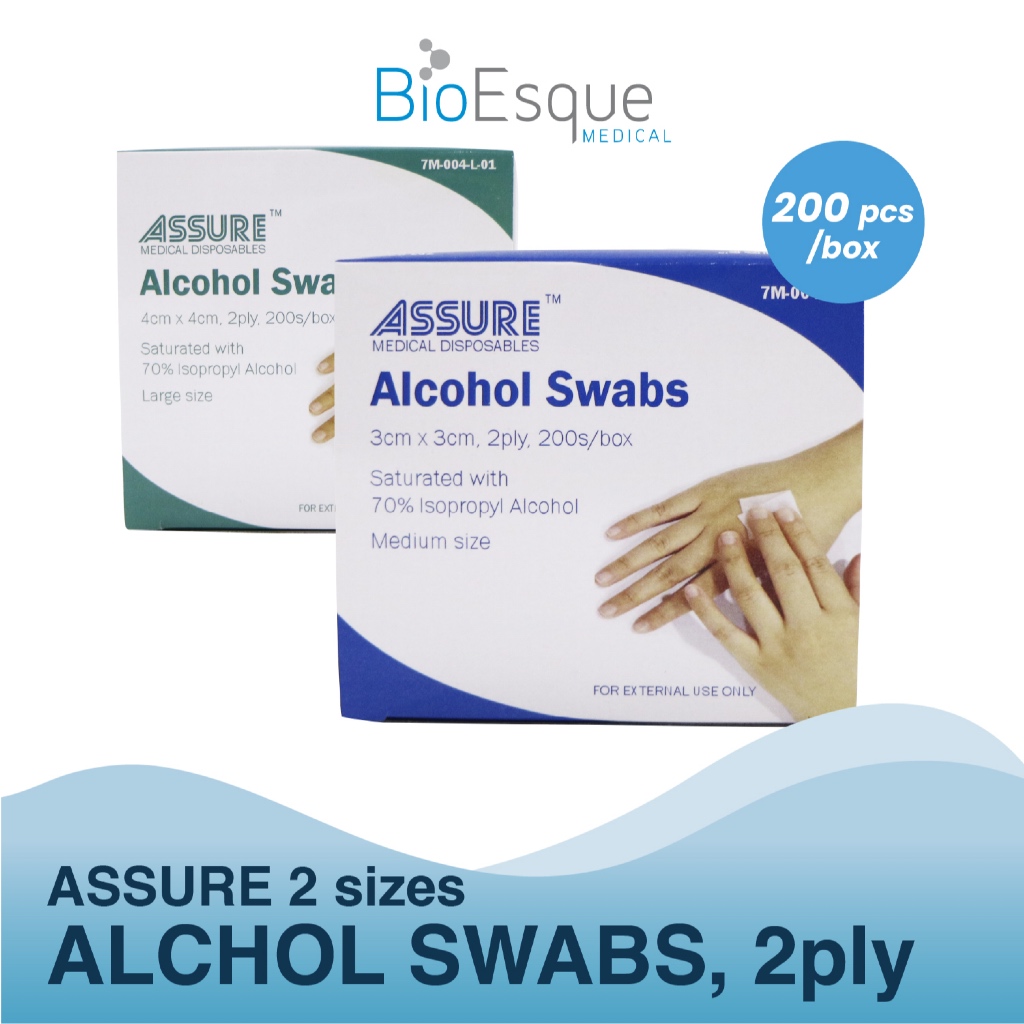 Assure Alcohol Swabs 200pcs Box | Shopee Singapore