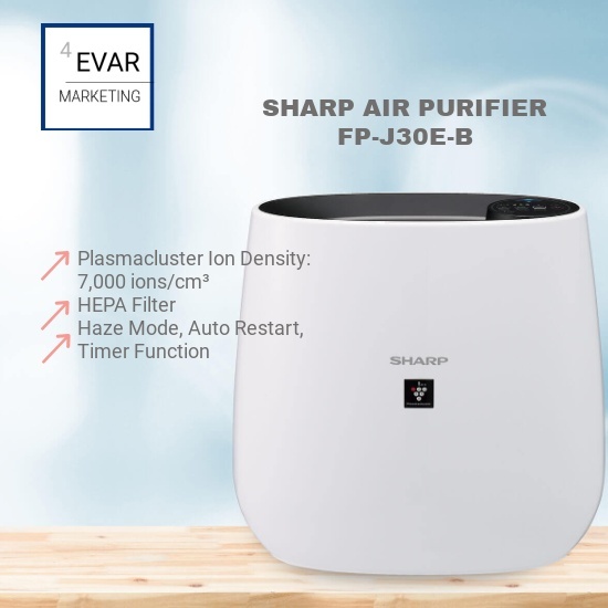 [Ready stocks] SHARP Plasmacluster Air Purifier FP-J30E-B 23m² 1 Year ...