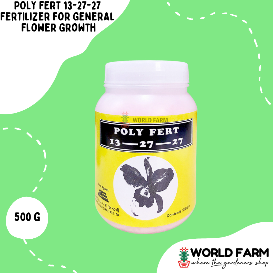 POLY FERT 13-27-27 (Yellow Label) Compound Fertiliser / Fertilizer for General & Flower Growth ...