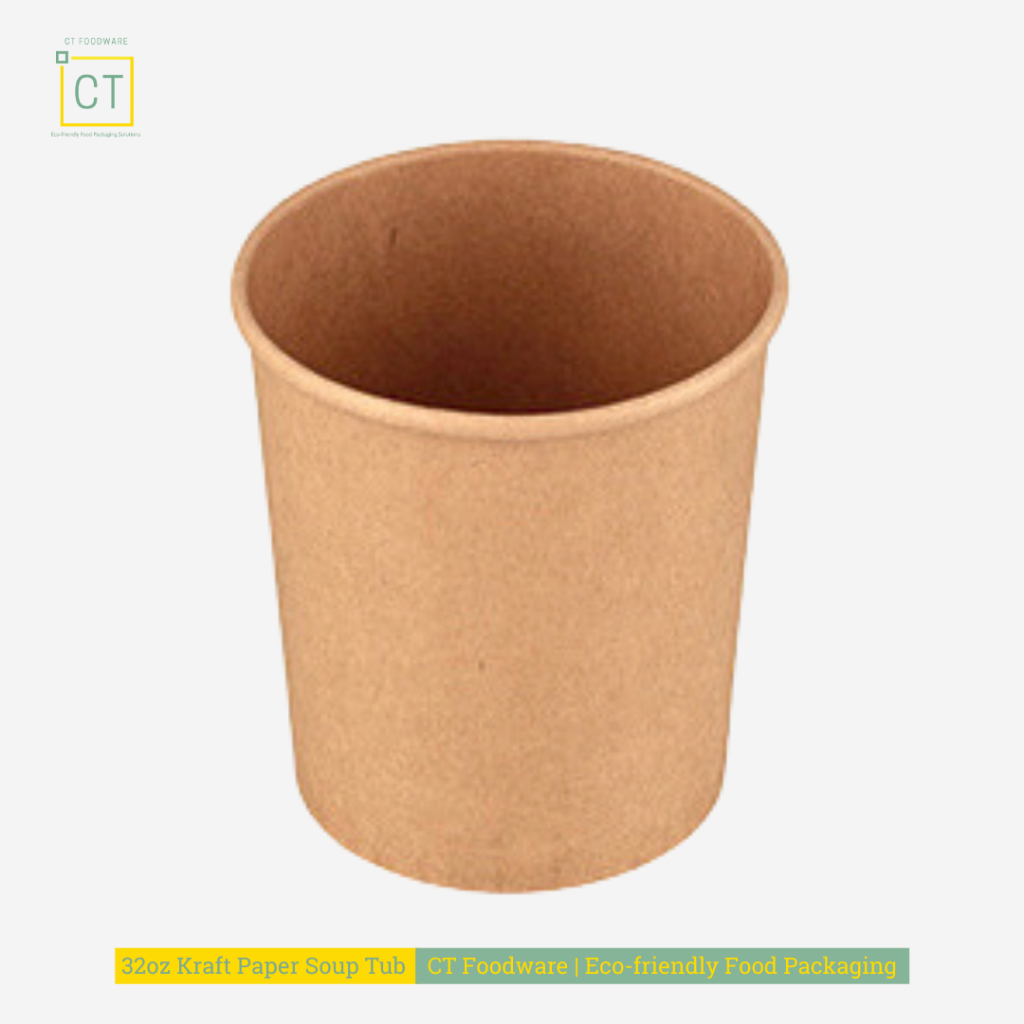 32oz Kraft Paper Soup Tub ( 500pcs/ctn ) | Shopee Singapore