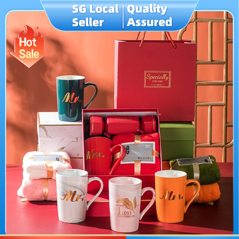 Ceramic Coffee Mug Tea Drinking Cup Mr & Mrs Cup Wedding Gift Set ...