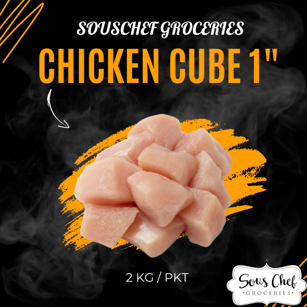 FROZEN CHICKEN CUBE 1'' 2KG/PKT FROZEN POULTRY BONELESS LEG CUBE ...