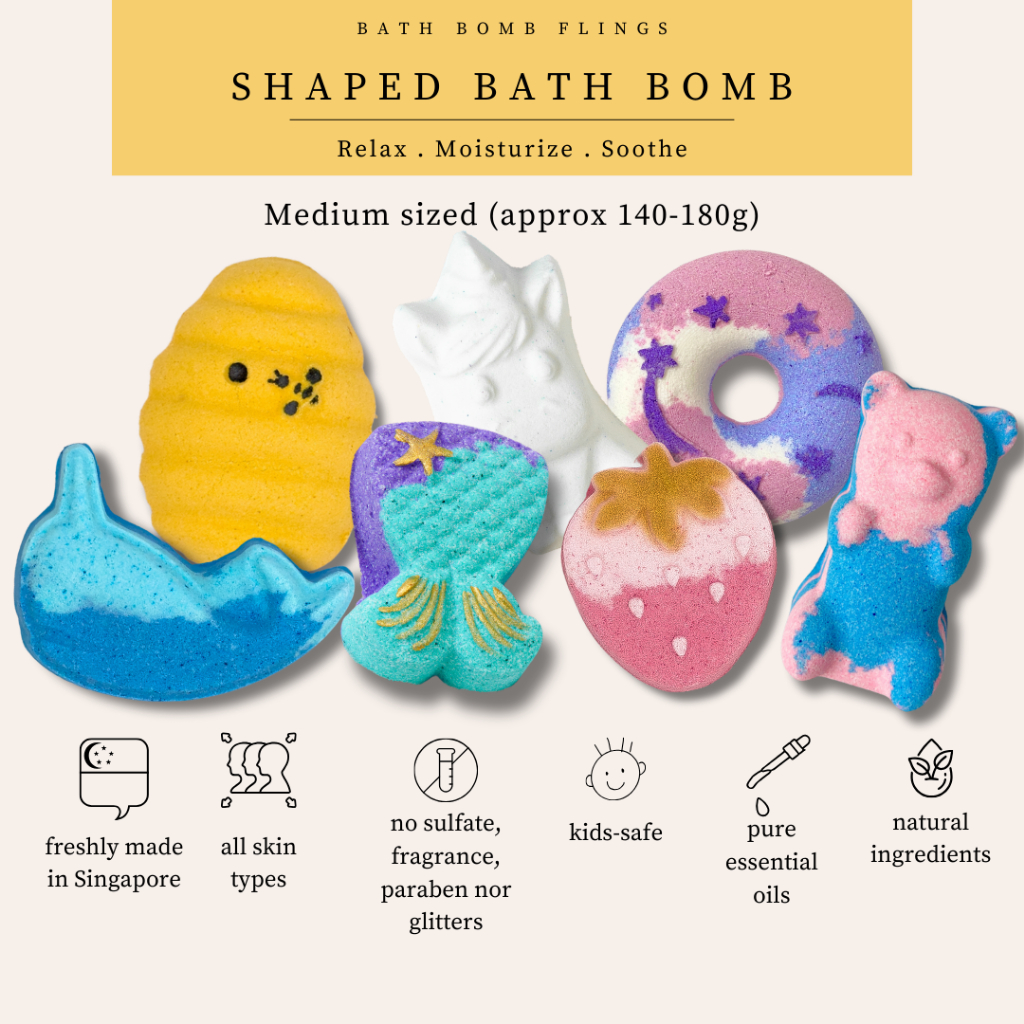 Shaped Bath Bombs Handmade in SG (140-180g) | Shopee Singapore