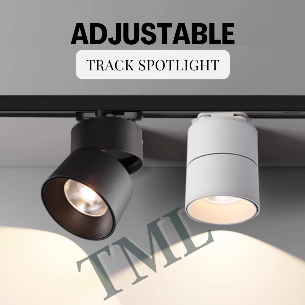 Minimalist Adjustable Track Round Cylindrical Spotlight LED 10W 3000K ...