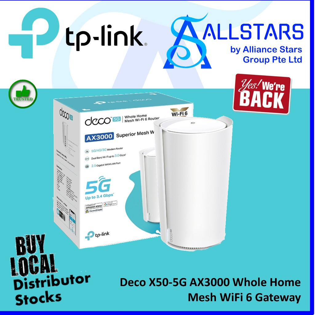 (ALLSTARS: We Are Back) Deco X50-5G AX3000 Whole Home Mesh WiFi 6 ...