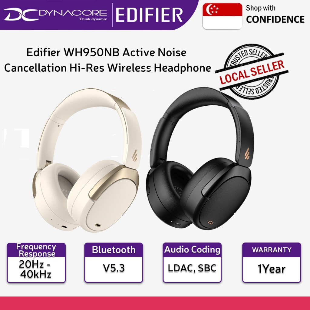 Edifier WH950NB Active Noise Cancellation Hi-Res Wireless Headphone ...