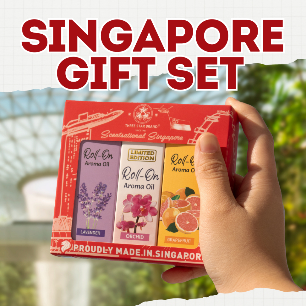 Three Star Brand Scentsational Singapore Gift Set Aromatherapy Roll On ...