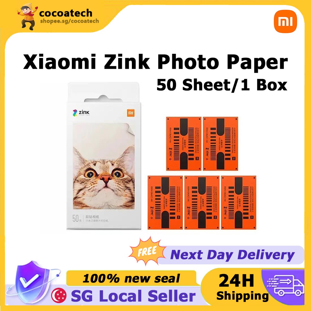 50s/100s Xiaomi ZINK Pocket Printer Paper Photo Print 50 Sheets Xiaomi ...