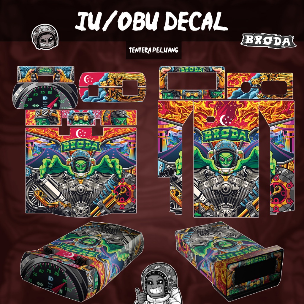 Slim IU OBU Sticker Waterproof "Speed Hunters" | Shopee Singapore