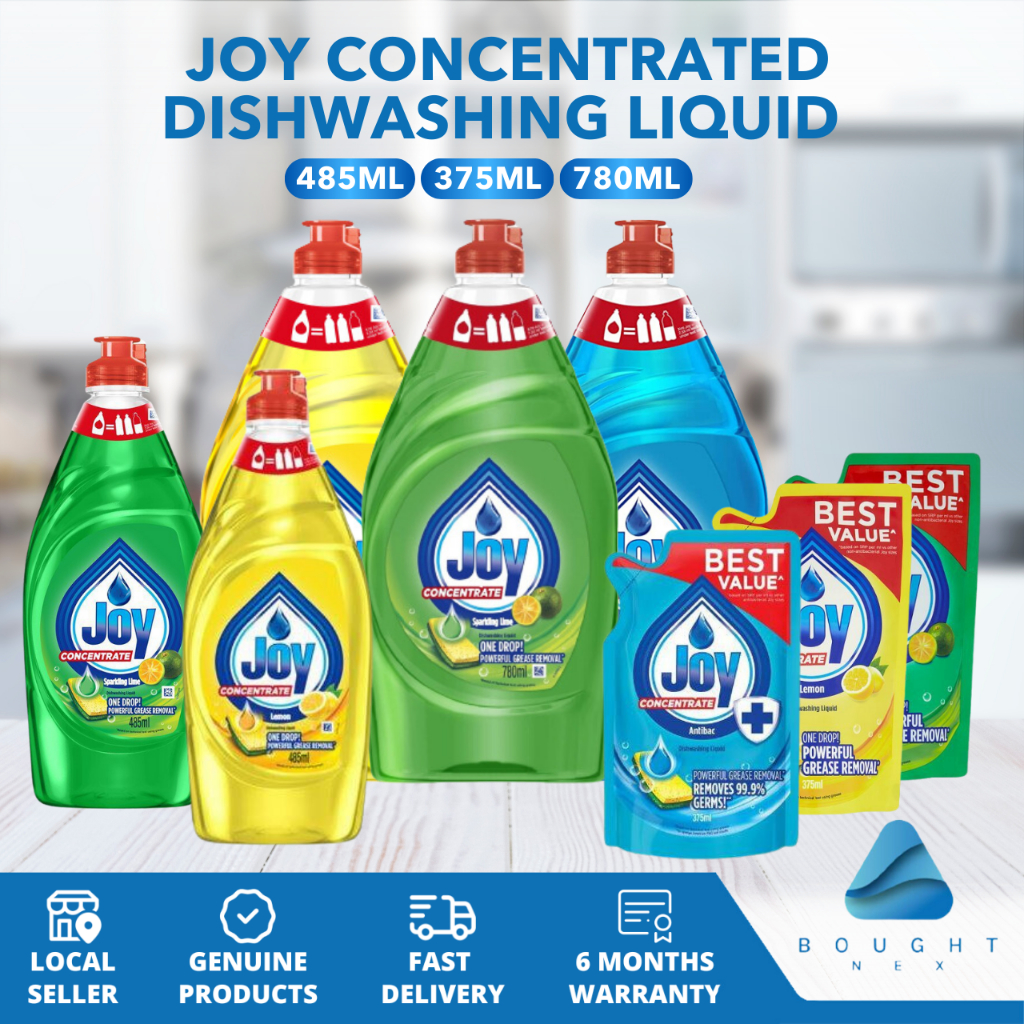 Joy Concentrated Dishwashing Liquid 485ml 780ml Refill 375ml Sparkling ...