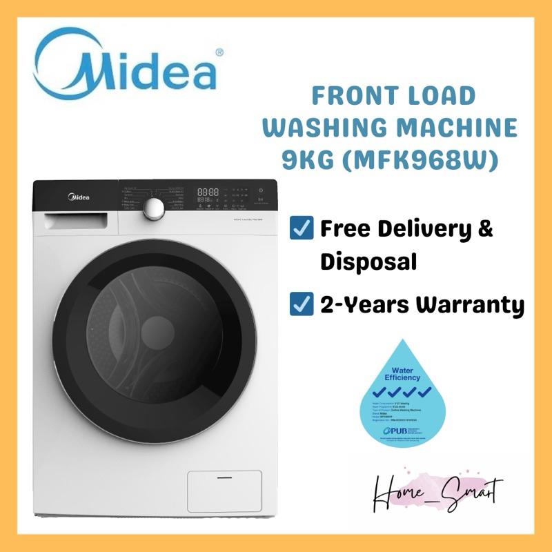 Midea MFK968W 9kg Front Load Washing Machine | Shopee Singapore