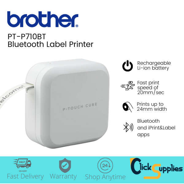 Brother PT-P710BT Cube Plus Label Printer Portable (1 Year Local ...