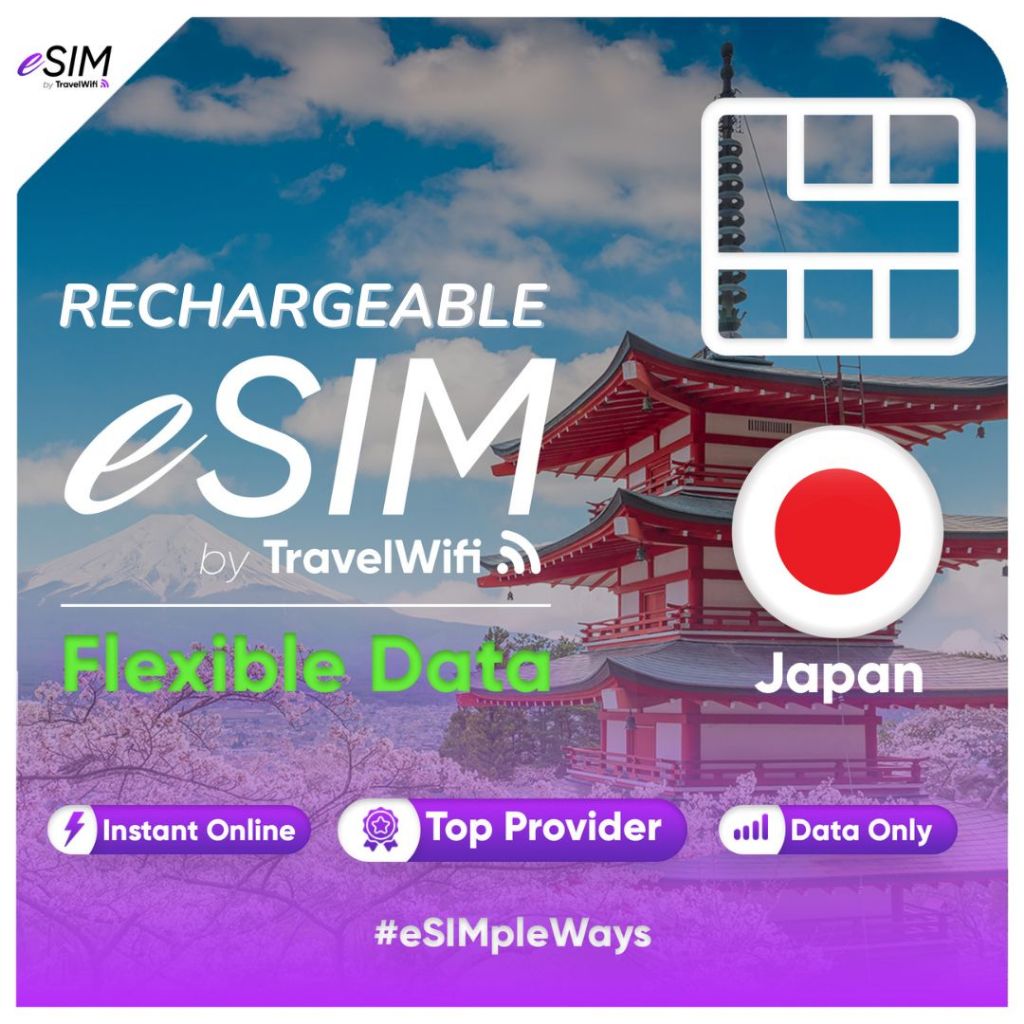 TravelWifi - Japan eSIM Flexible [BIGGER DATA] | Japan Travel eSIM Card | eSIM Japan | eSIM by ...