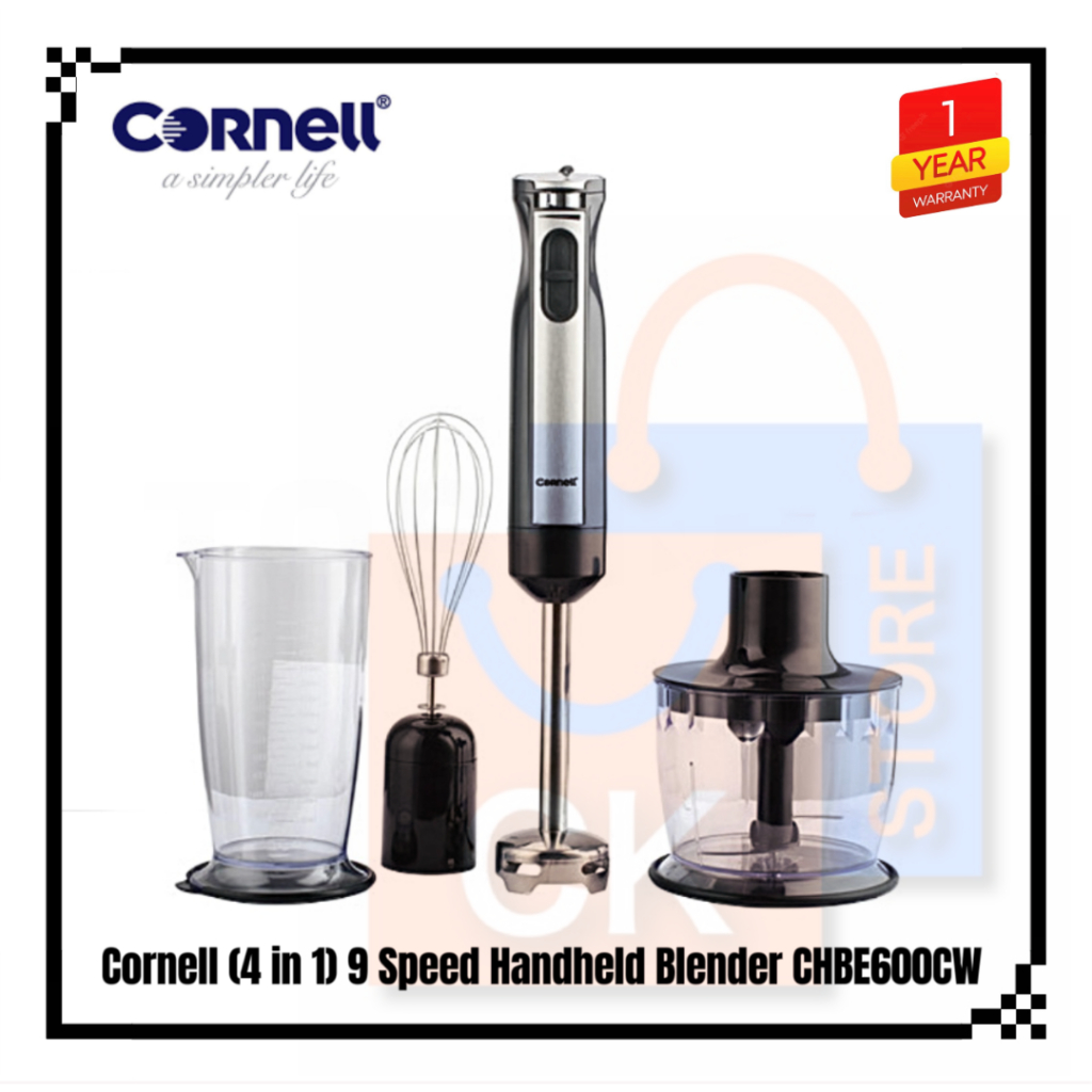 Cornell (4-in-1) Hand Blender 9 Speed Immersion Set CHBE600CW | CHBE ...