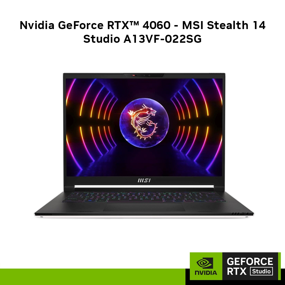 Nvidia GeForce RTX™ 4060 8GB - MSI Stealth 14 Studio A13VF-022SG (i7 ...