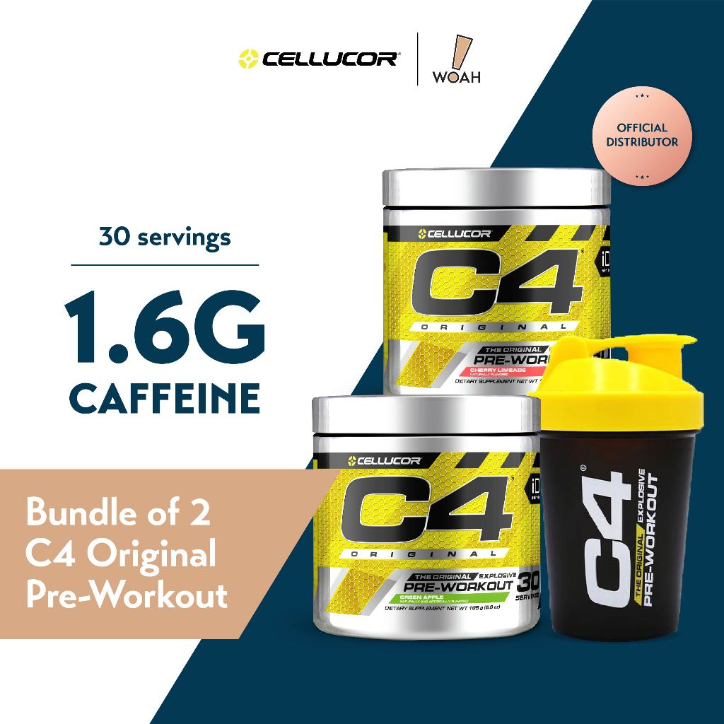 (Bundle of 2 with Free Shaker) Cellucor C4 Original Pre-workout (30 ...