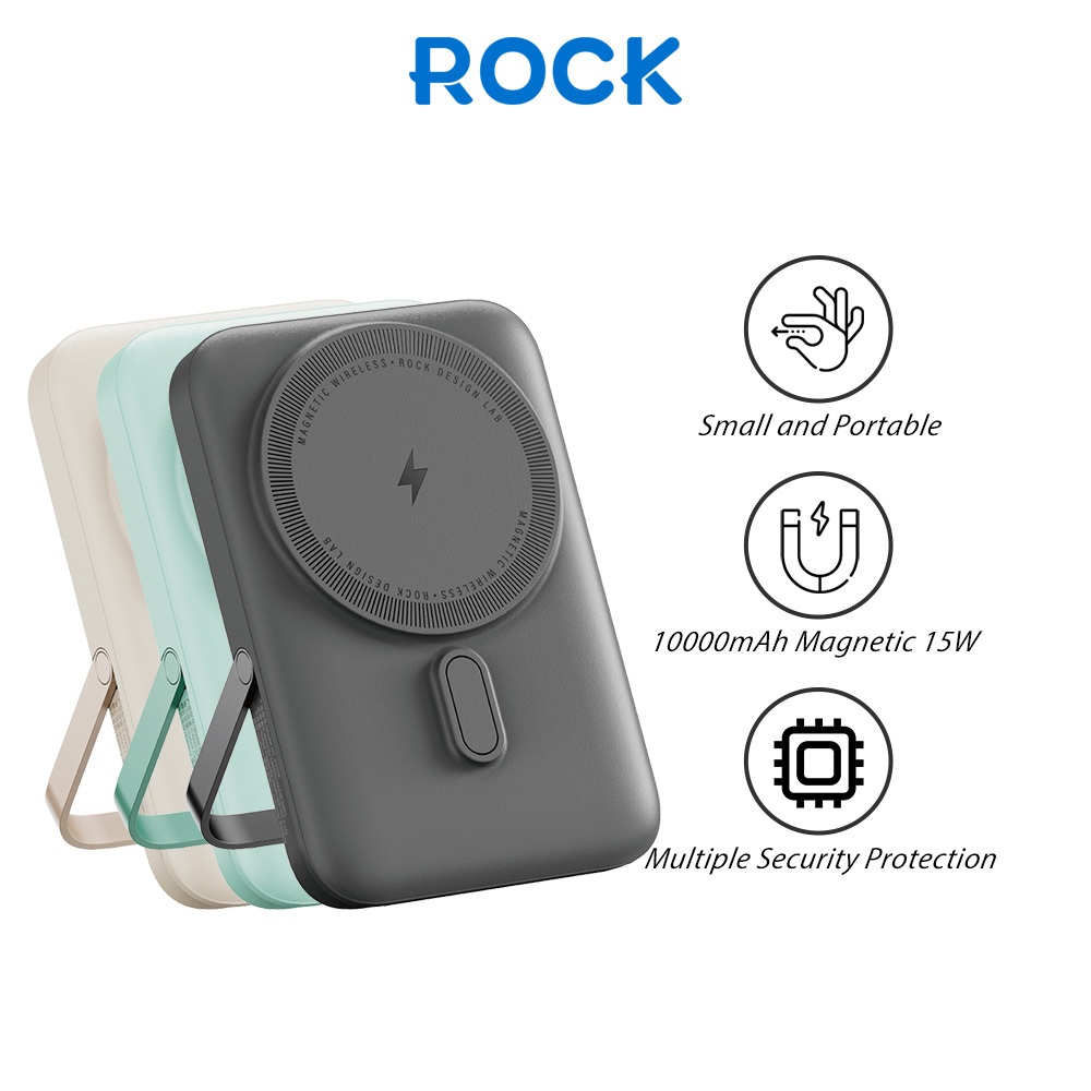 Rock Magnetic 15W Wireless Charging PD20W PD30W Powerbank 10000mAh for ...