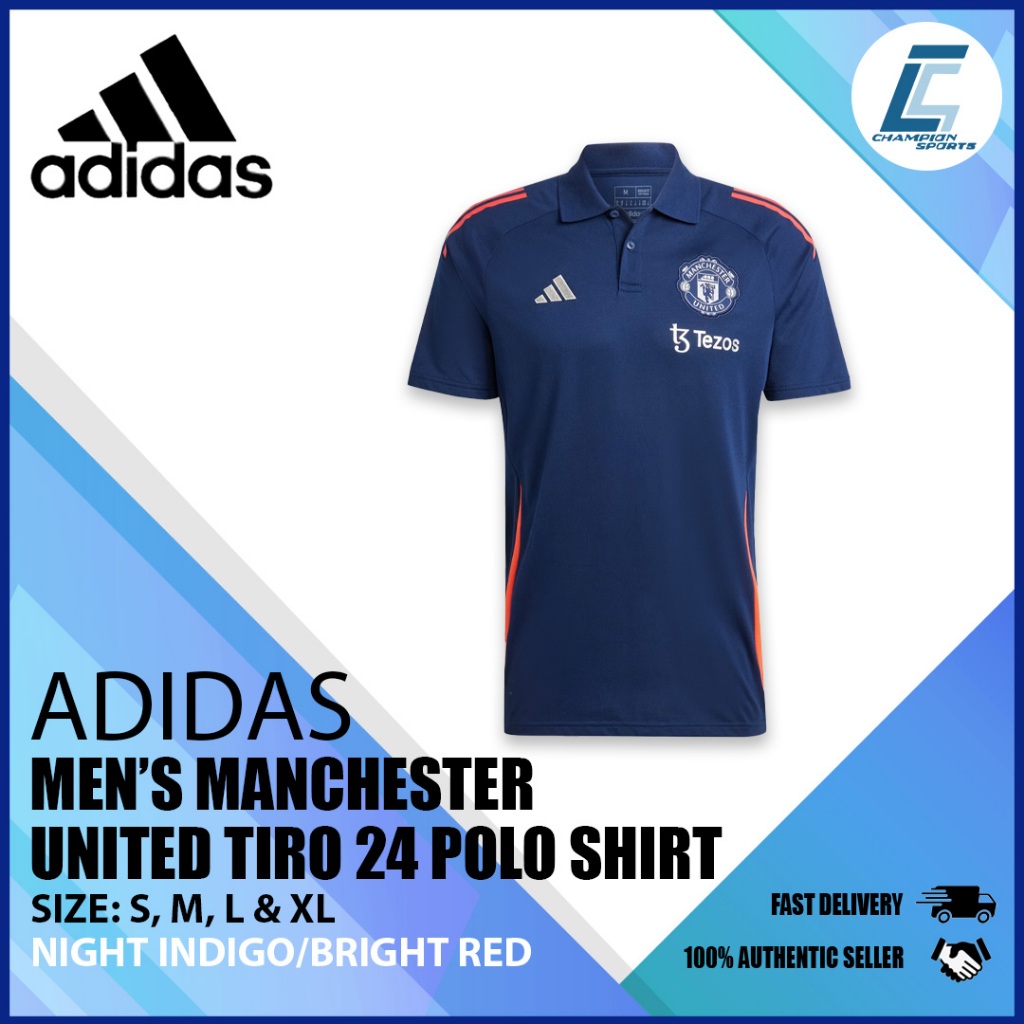 Adidas Men's Manchester United Tiro 24 Polo Shirt (IT2028) (B2/RO ...