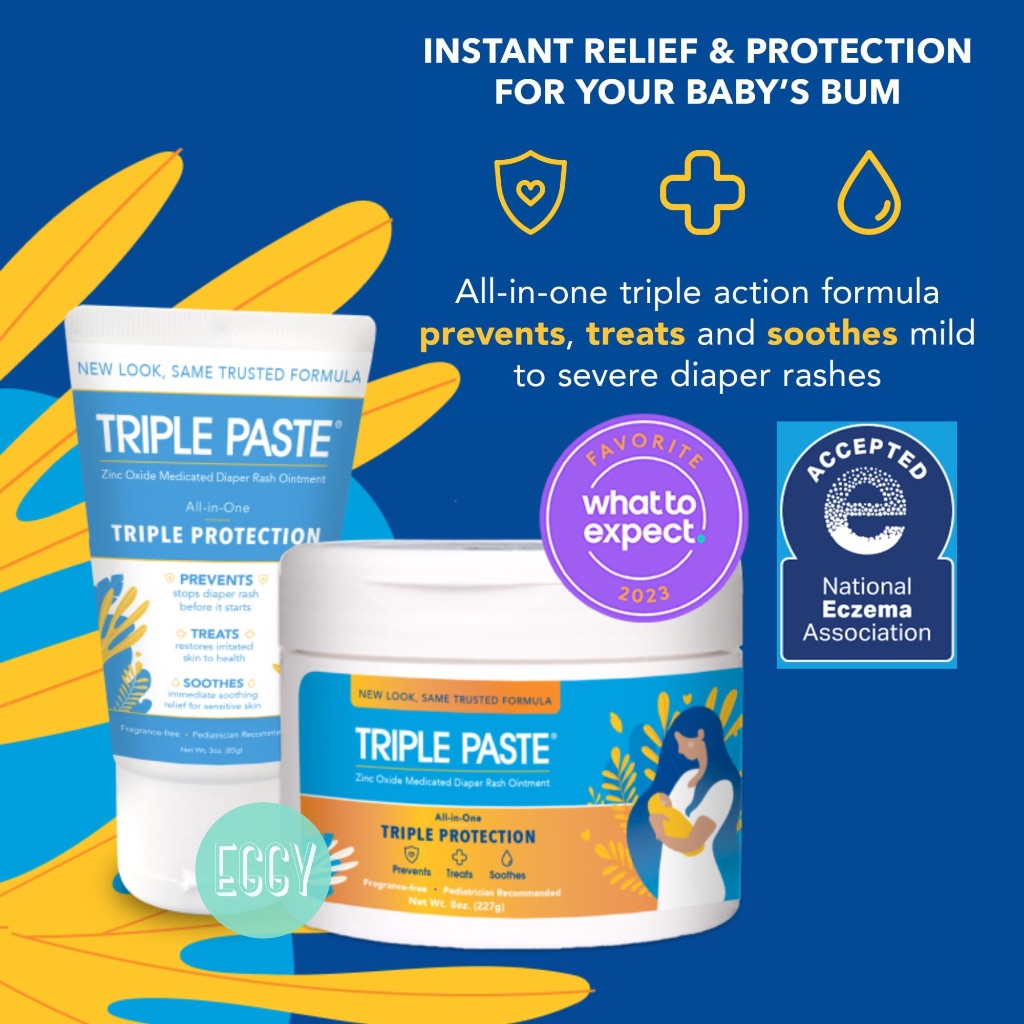 AUTHENTIC Triple Paste Diaper Rash Cream for Baby Diaper Rash Ointment ...