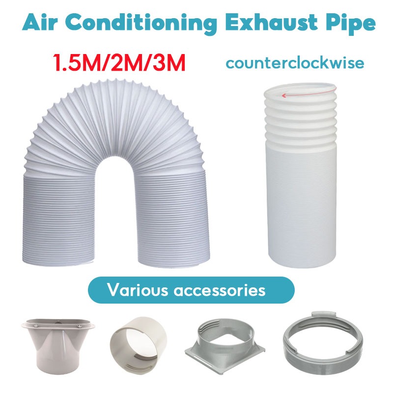 JustHome 1.5M/2M/3M Flexible Air Conditioner Exhaust Pipe Vent Hose ...
