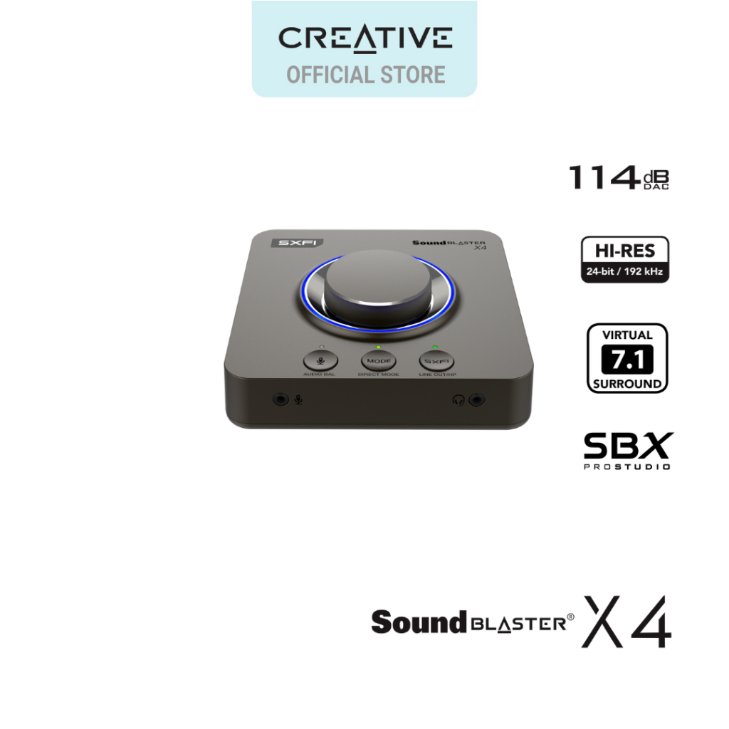 Creative Sound Blaster X4 - Hi-res 7.1 External USB DAC and Amp Sound ...