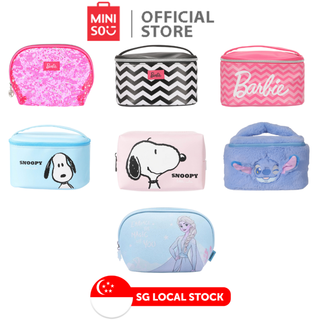 MINISO Snoopy Summer Travel Collection Cosmetic Bags (Barrel/Rectangle ...