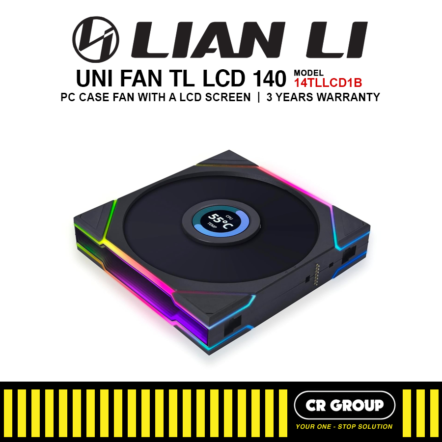 LIAN LI UNI FAN TL LCD 140MM - 1.6” LCD SCREEN - ENLARGED INFINITY ...