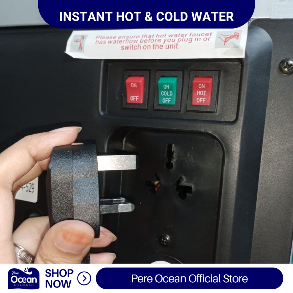 Pere Ocean Hot & Cold Water Dispenser - Platinum (Bottom Load) | Shopee ...