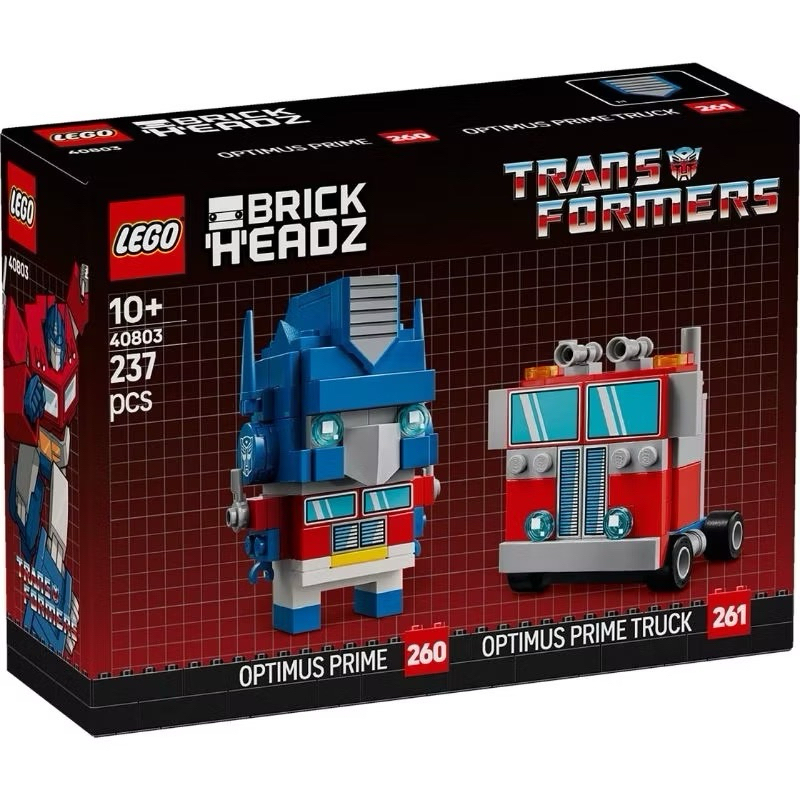 LEGO BrickHeadz 40803 Transformers Optimus Prime Robot & Vehicle ...