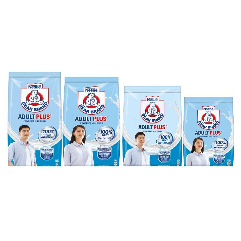 BEAR BRAND Adult Plus Powdered Milk Drink (300g | 600g | 1kg | 1.2kg) [SG] | Shopee Singapore