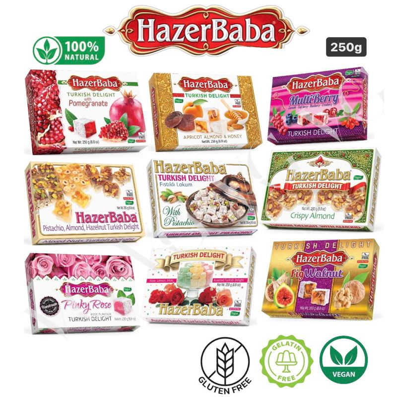 [SG STOCK] TURKISH DELIGHT Assorted HAZERBABA Turkish Delight Mixed ...