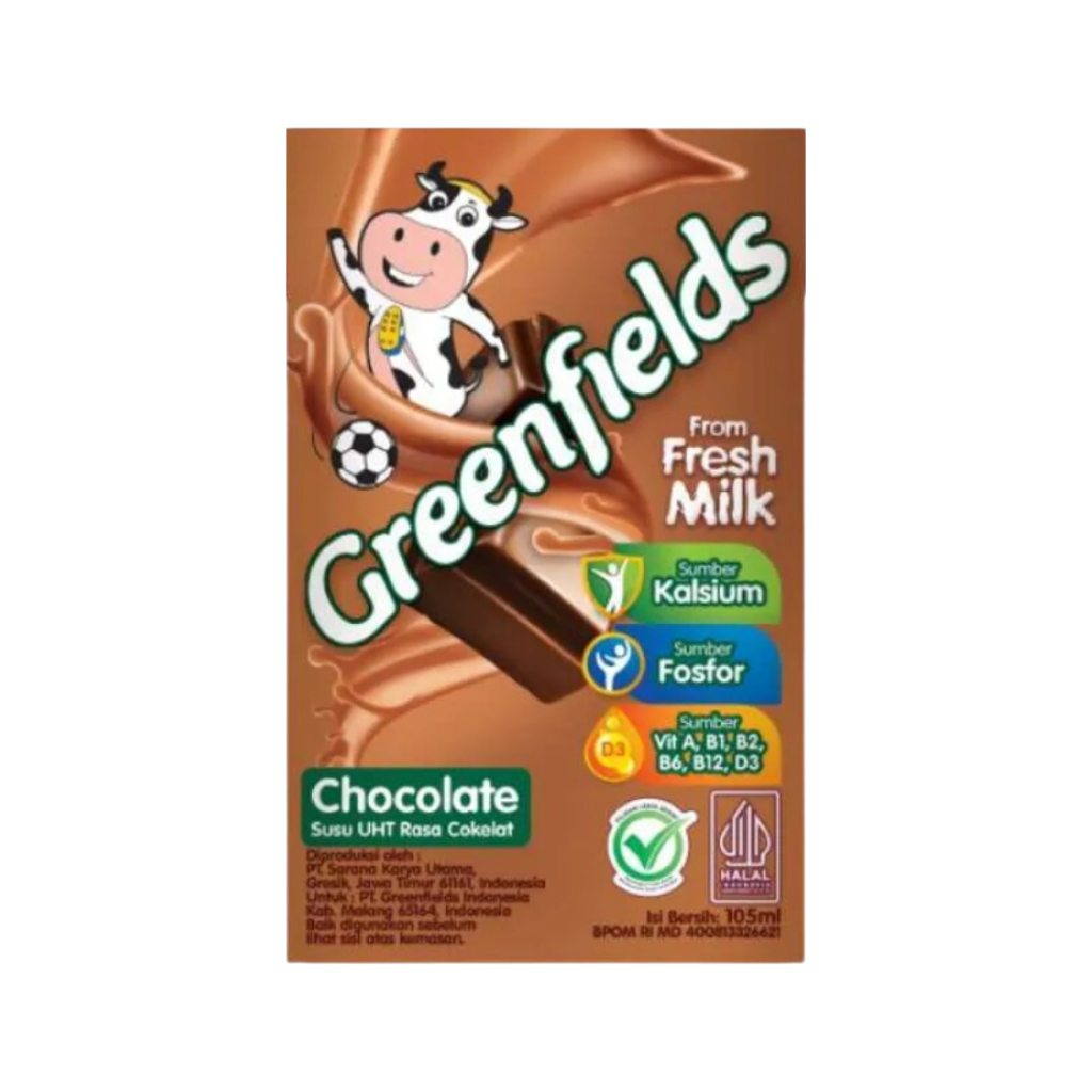 Greenfield Chocolate UHT Milk 105ml x 40s Tetrapak | Shopee Singapore