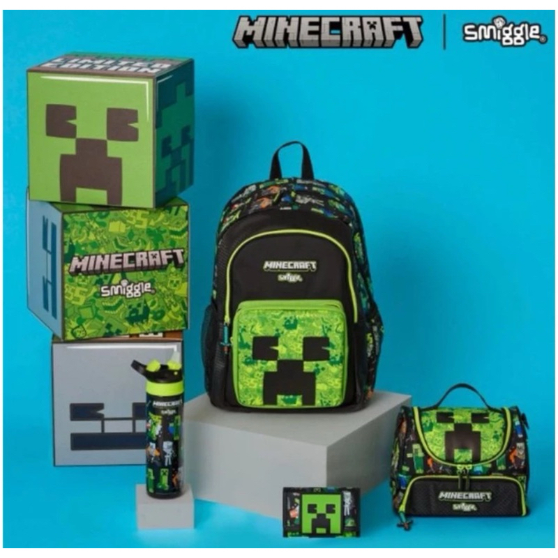 [SG STOCK] Smiggle Minecraft Backpack Bag / Wallet / Water Bottle ...