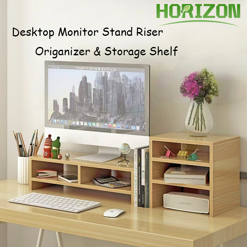 【Ergonomic Wooden Monitor Stand Riser 】Laptop Stand Computer Stand Desk ...