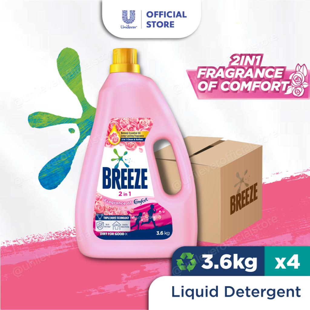 [Bundle of 4] Breeze Liquid Detergent 3.6kg Carton Sale | Shopee Singapore