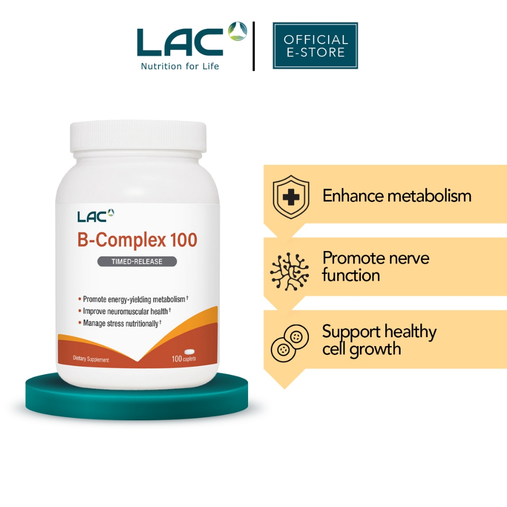 [LAC VITAMINS] B-Complex 100 Timed-Release (100 caplets) | Shopee Singapore