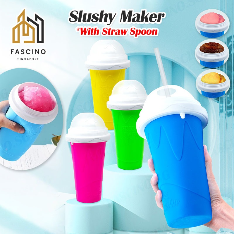 【SG】Slushy Maker Frozen Squeeze Cup Instant Smoothie Crushed DIY Quick ...