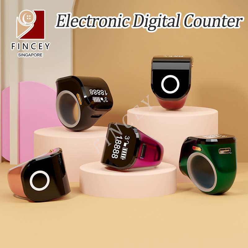 【SG】Tasbih Digital Ring Electronic Counter Rechargeable Digital Finger ...