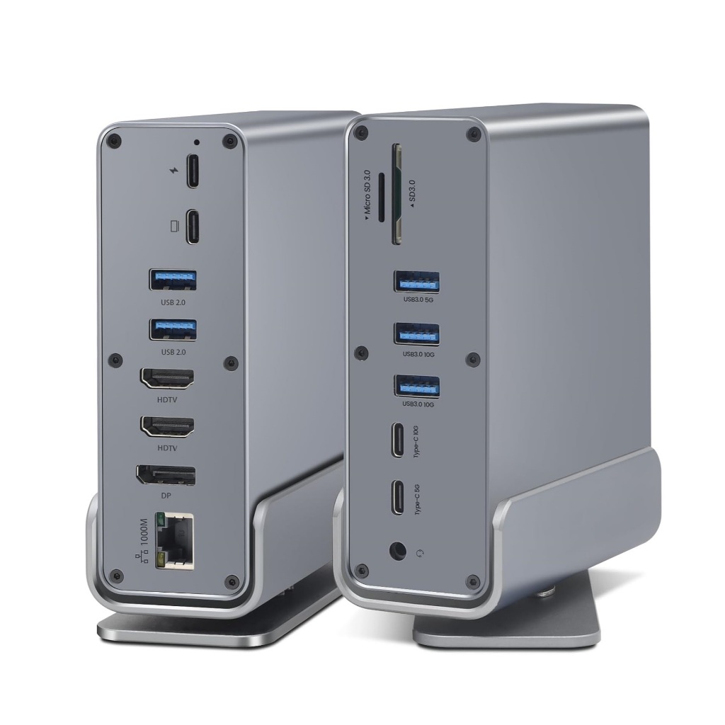 USB C Multi Display Docking Station 15 in 1 87W HDMI 4K DP VGA USB 3.0 ...