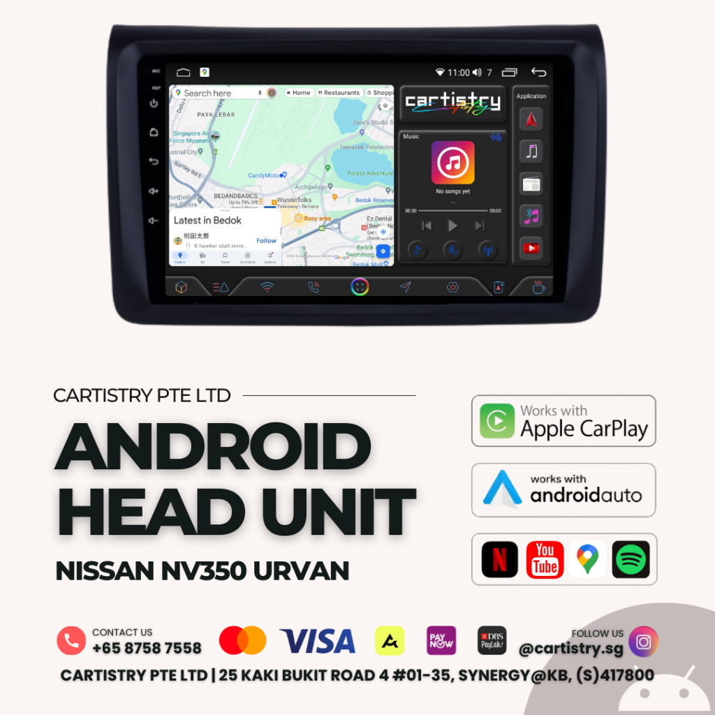 NISSAN NV350 URVAN 9" 2K ANDROID PLAYER CAR RADIO HEAD UNIT APPLE ...