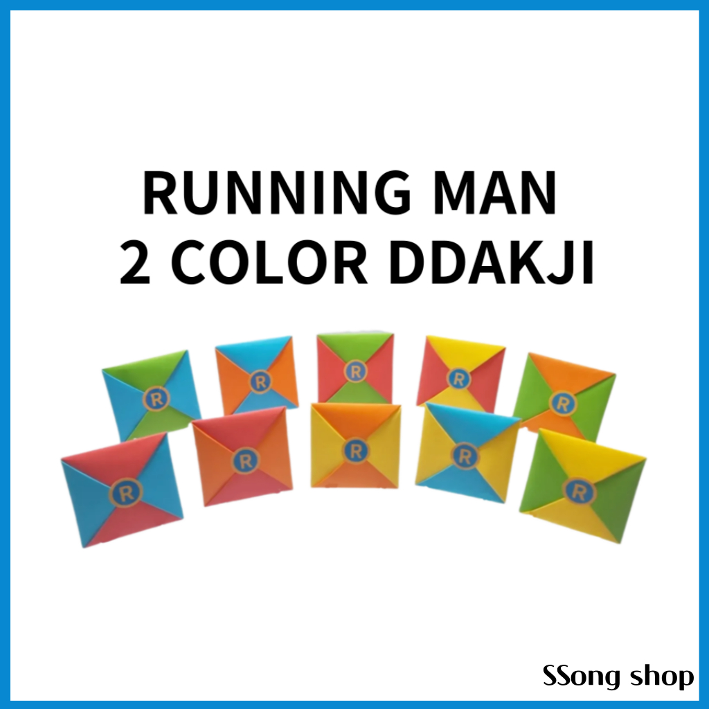 Running Man 2-Color Ddakji – Handmade Korean Traditional Game Set, 11cm ...