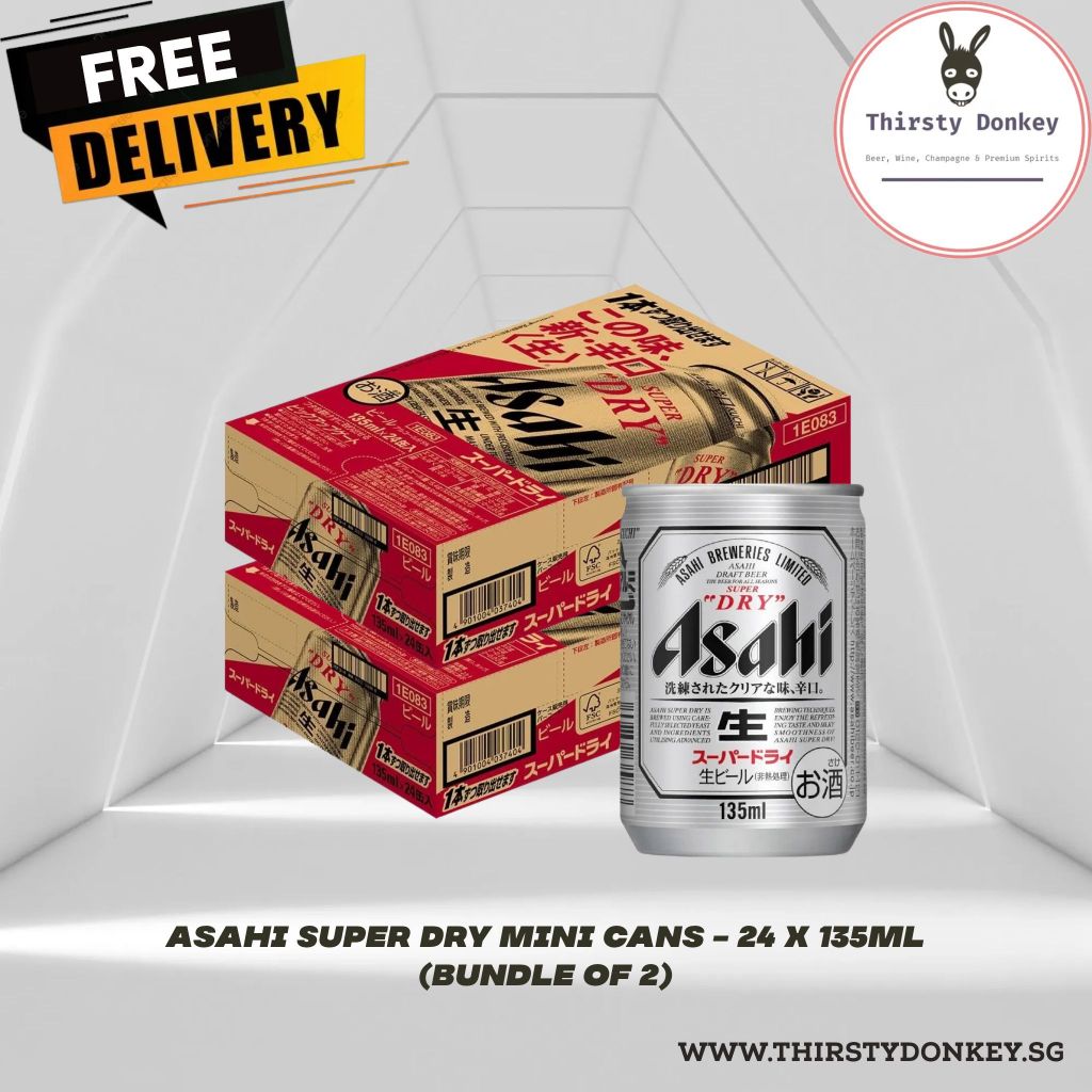 Asahi Super Dry Mini - 135ml x 24 cans (Bundle of 2) (BBD: 09/2024) | Shopee Singapore